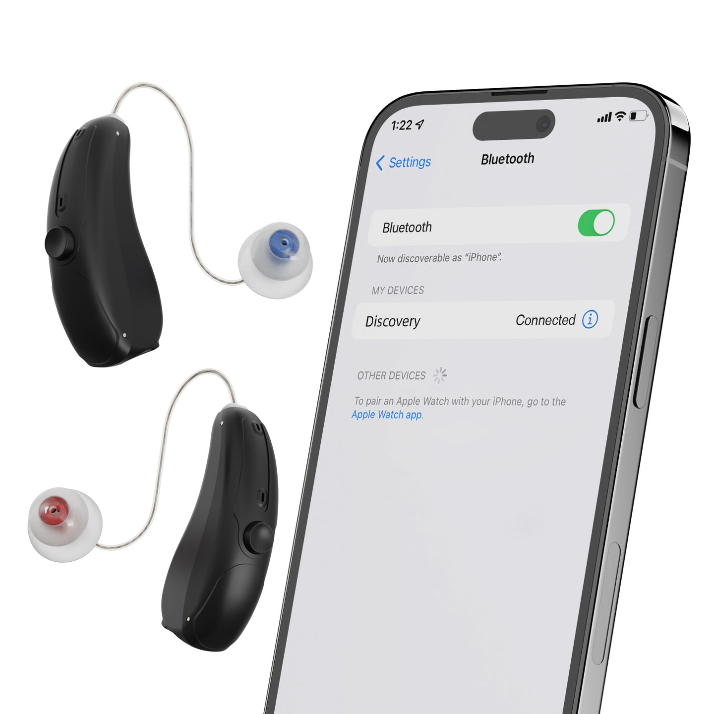 Soundbright Discovery Rechargeable Hearing Aids with Bluetooth