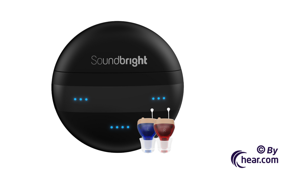 Soundbright Mini Rechargeable In-Ear Hearing Aids, Nearly Invisible